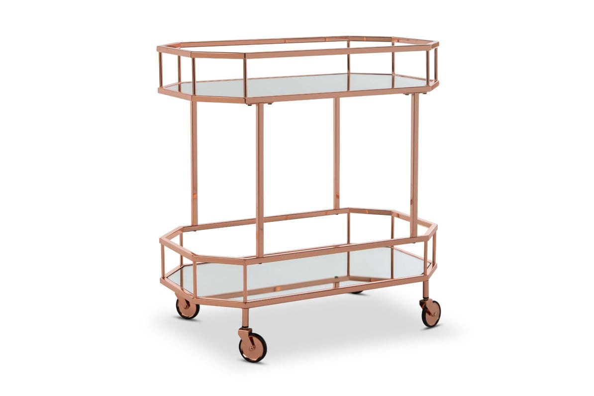 Selma Rose Gold Bar Cart | FREE DELIVERY | Apt2B