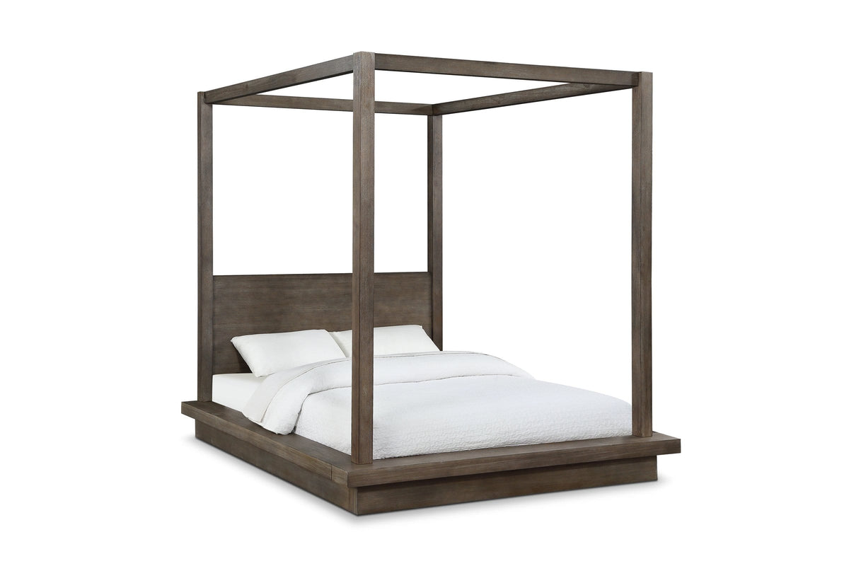 The Lenox Platform Canopy Bed in Solid Pine | Apt2B